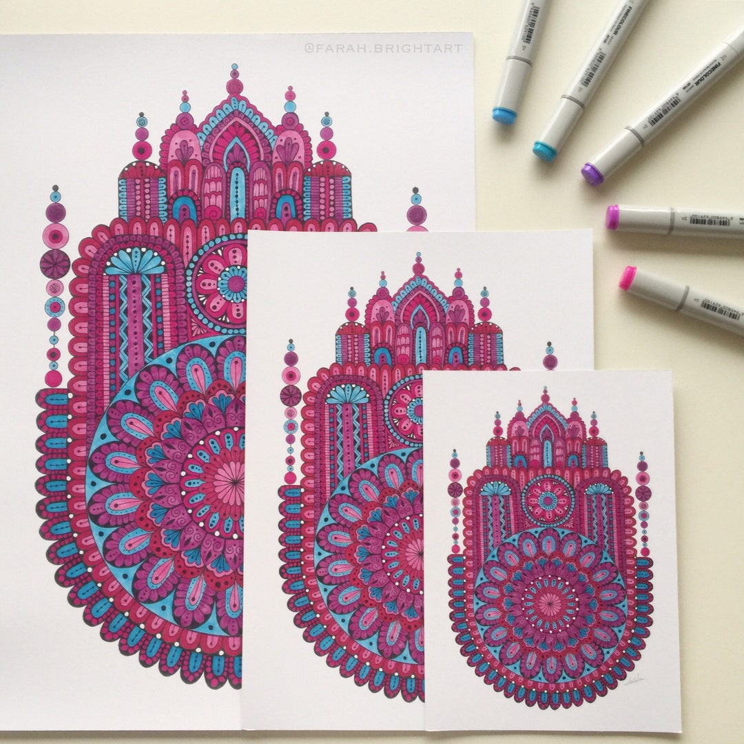 Mandala Building Prints - Artwork Prints - Hand Drawing- Wall ...