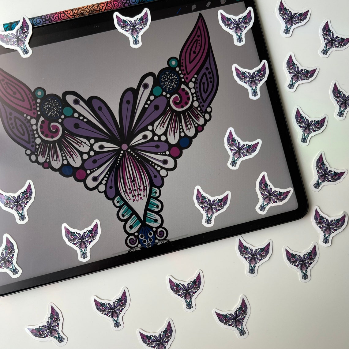 Mini Tail Zentangle Sticker Waterproof Sticker - Etsy