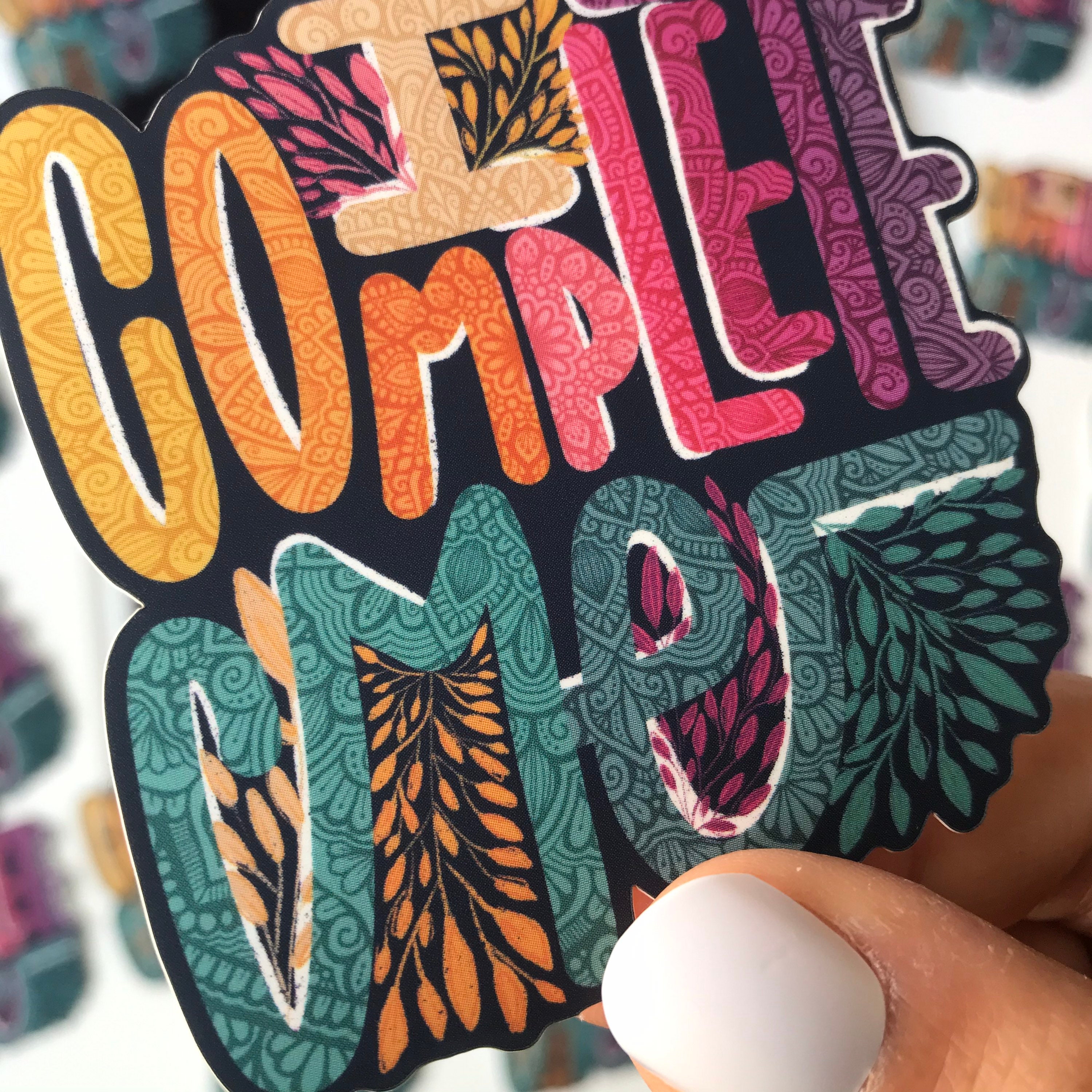 I complete me mandala Matte waterproof stickers | Etsy