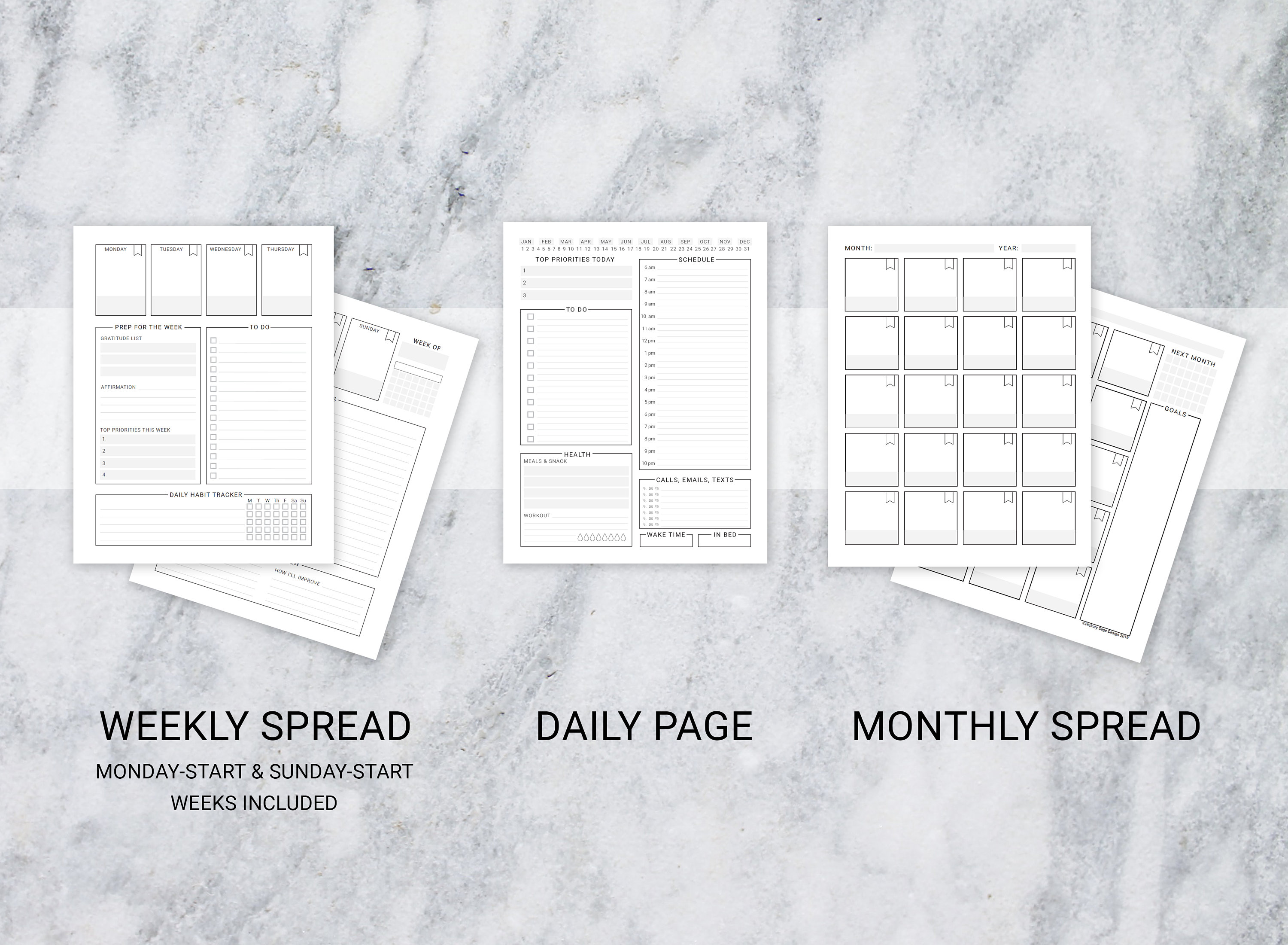 Printable Dot Grid Journal Kit. starter Kit With Spreads & - Etsy
