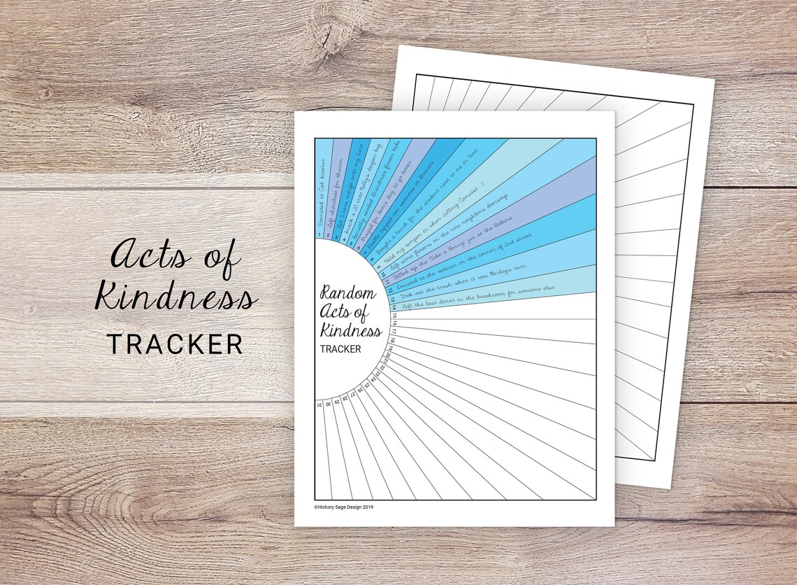 Kindness Habit Tracker for Dotted Grid Journals and Planners - Etsy
