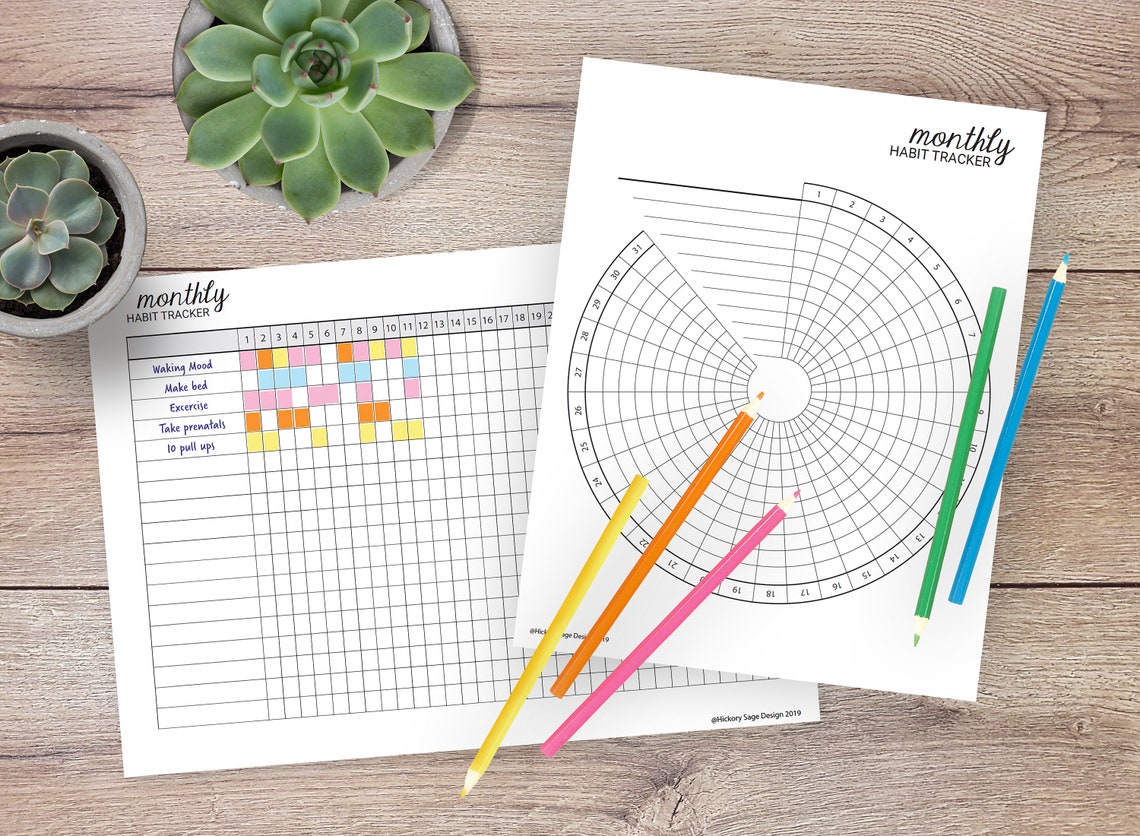 Habit Trackers Bundle 11 Monthly and Weekly Trackers for | Etsy