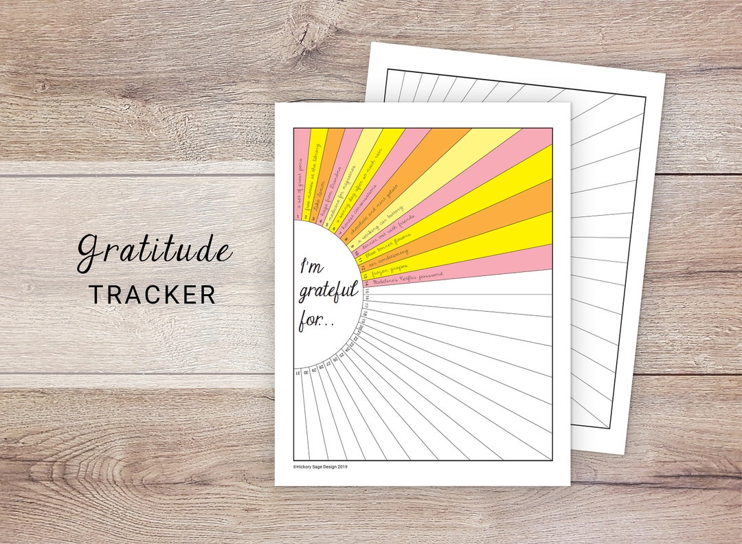 Gratitude Tracker Printable (for Dot Grid Journals and Planners) - Etsy