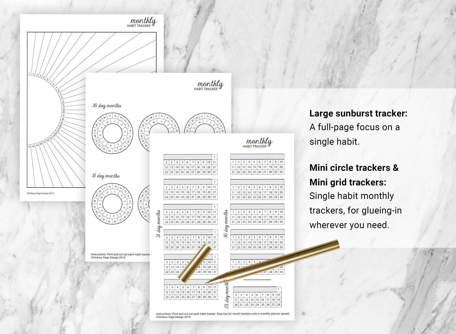 Habit Trackers Bundle 11 Monthly and Weekly Trackers for | Etsy