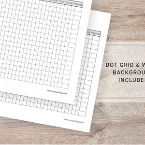 Grid Monthly Habit Tracker (dot Grid Journal Printable) - Etsy