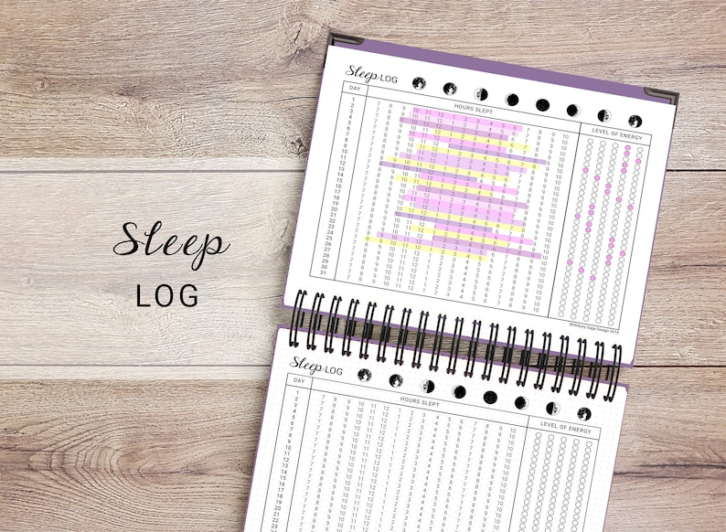 Sleep & Insomnia Log Printable for Bullet Journals and Planners - Etsy
