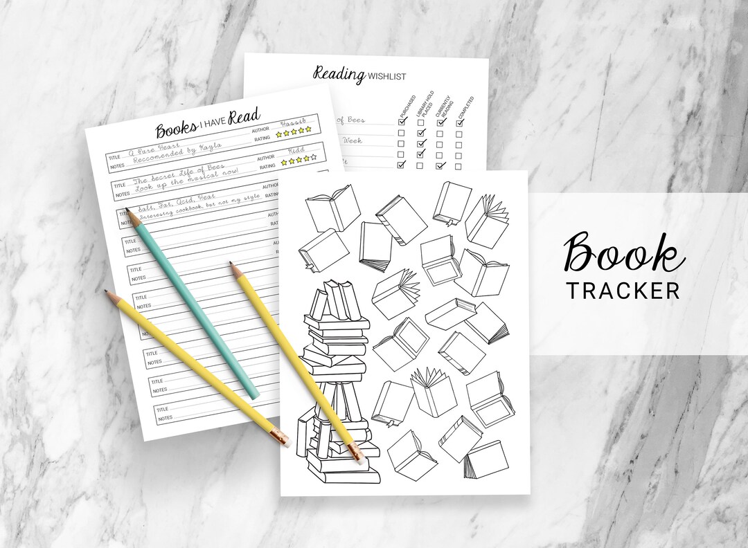 Book Trackers: Book List, Reading Log, and to Read List. for Bullet ...