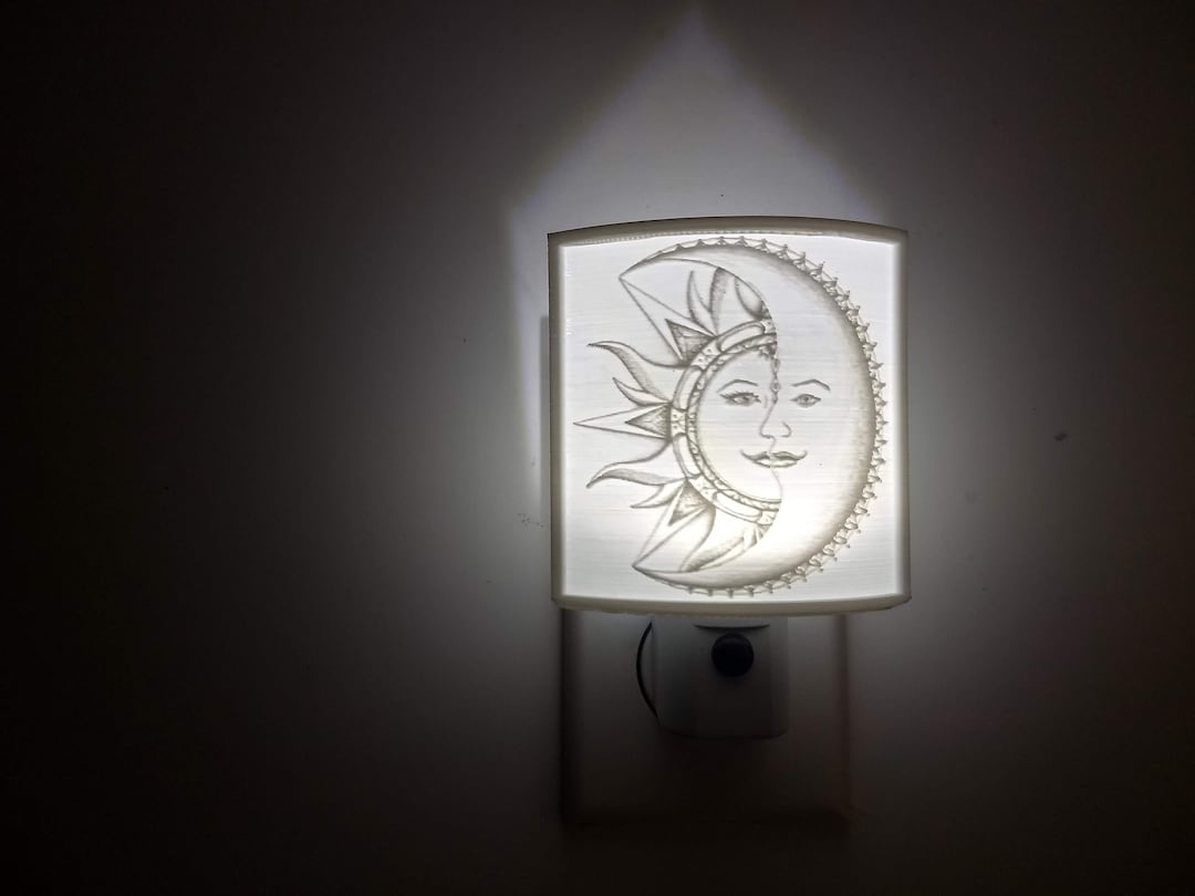Night Light Wall Plug in With Sun and Moon Design - Etsy