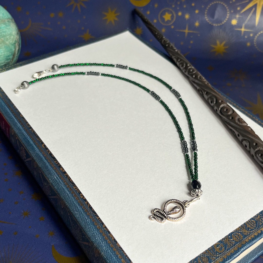 Ambition. Slytherin House Inspired, Handmade Beaded Pendant Necklace ...