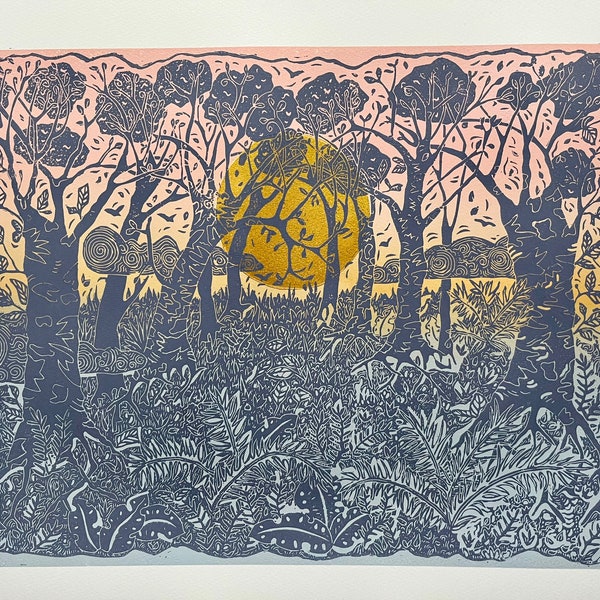 Lino Print - Etsy UK