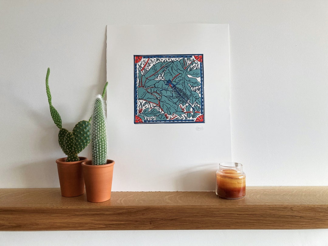 Original Limited Edition, Multi Block Lino Print, Hand Printed, Hand ...