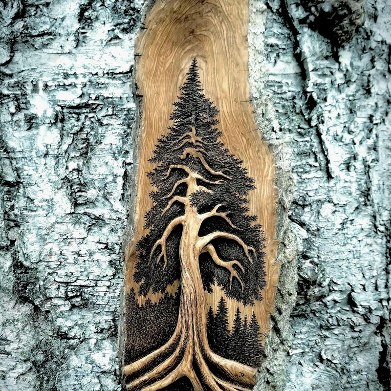Carved Wood Tree - Etsy