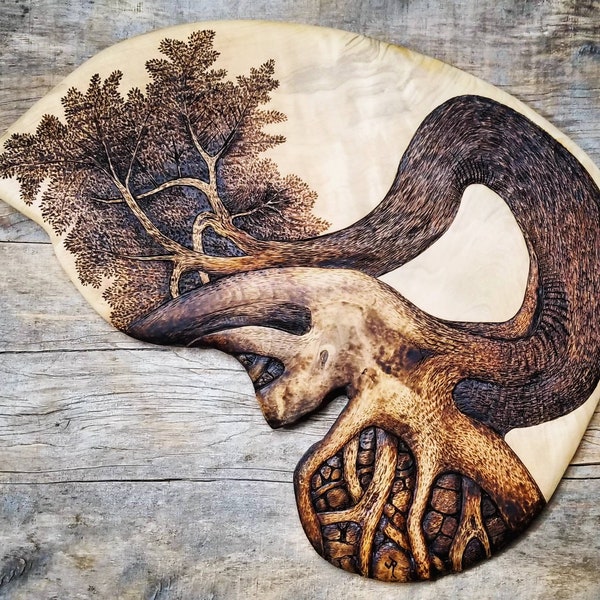 Carved Wood Tree - Etsy