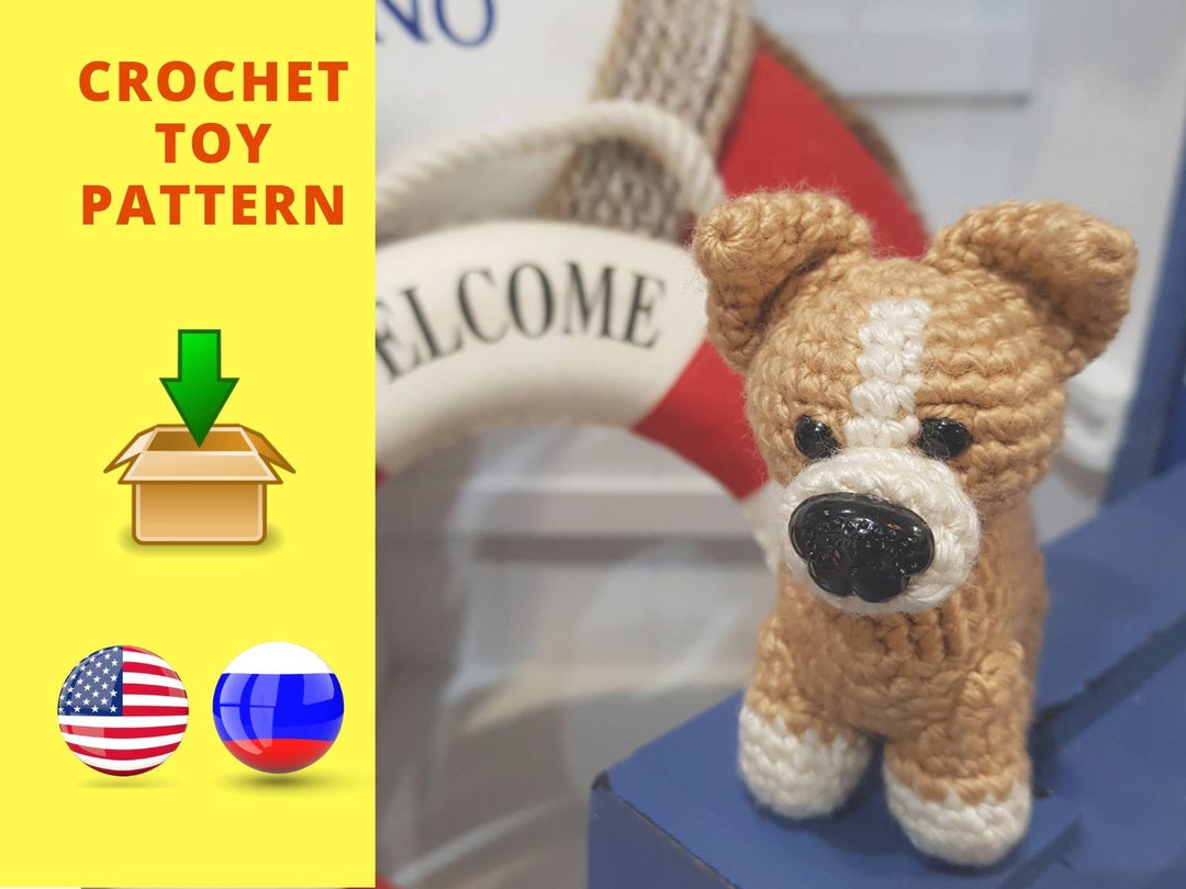 Crochet Dog Pattern, Little Puppy Tutorial, Miniature in Decor, Pdf ...