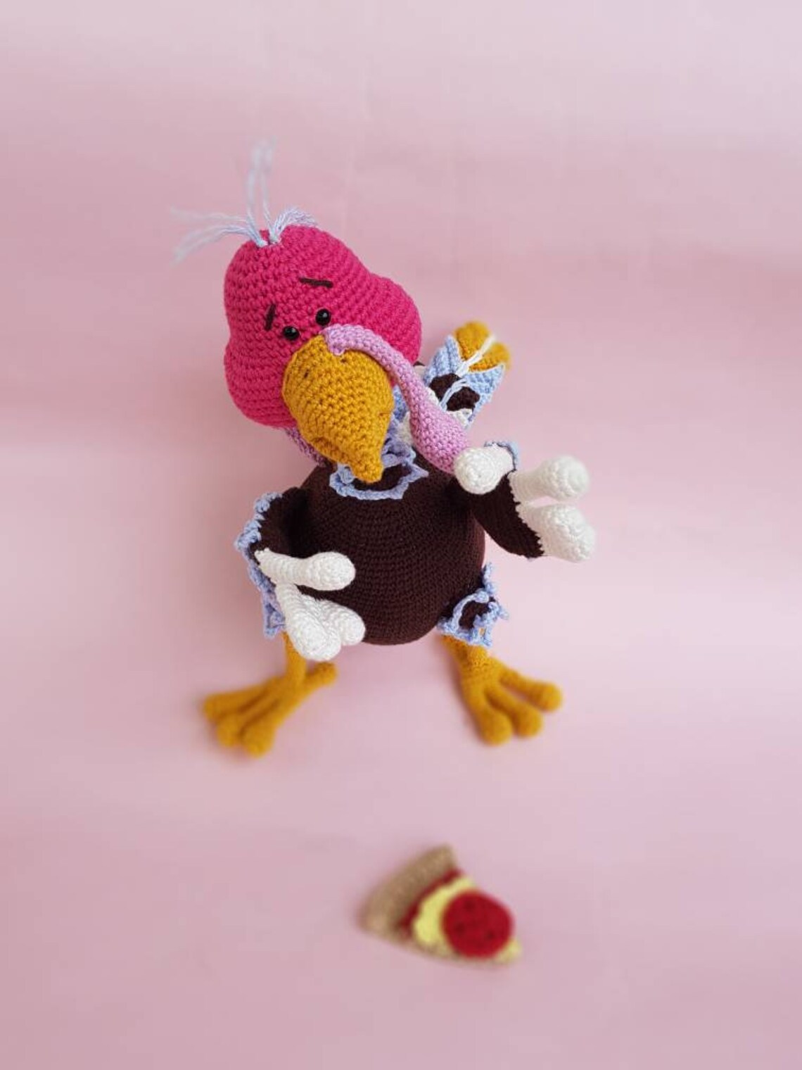 Turkey Toy Crochet PATTERN Turkey eat pizza Amigurumi doll | Etsy