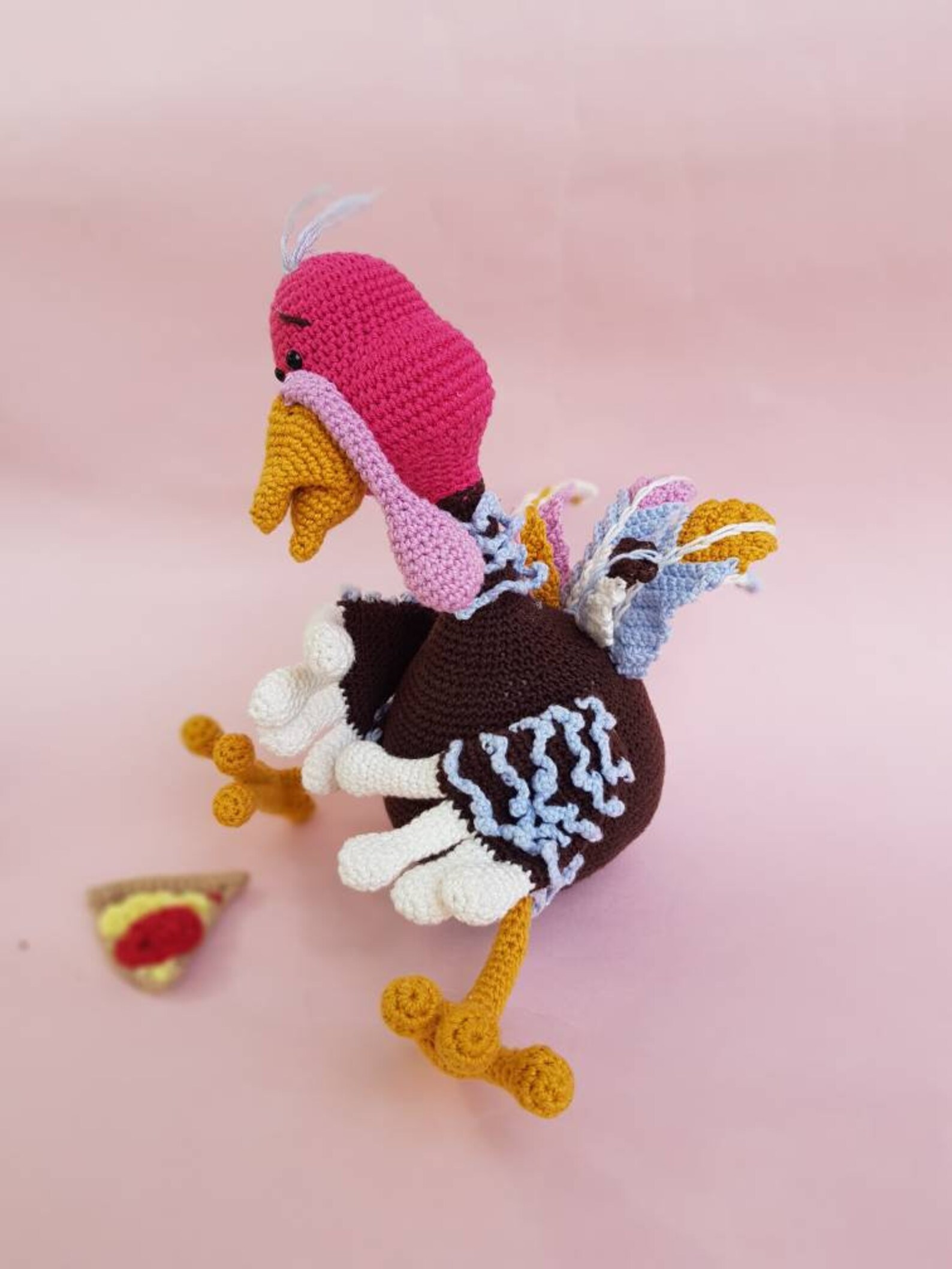 Turkey Toy Crochet PATTERN, Turkey Eat Pizza, Amigurumi Doll, Easy ...