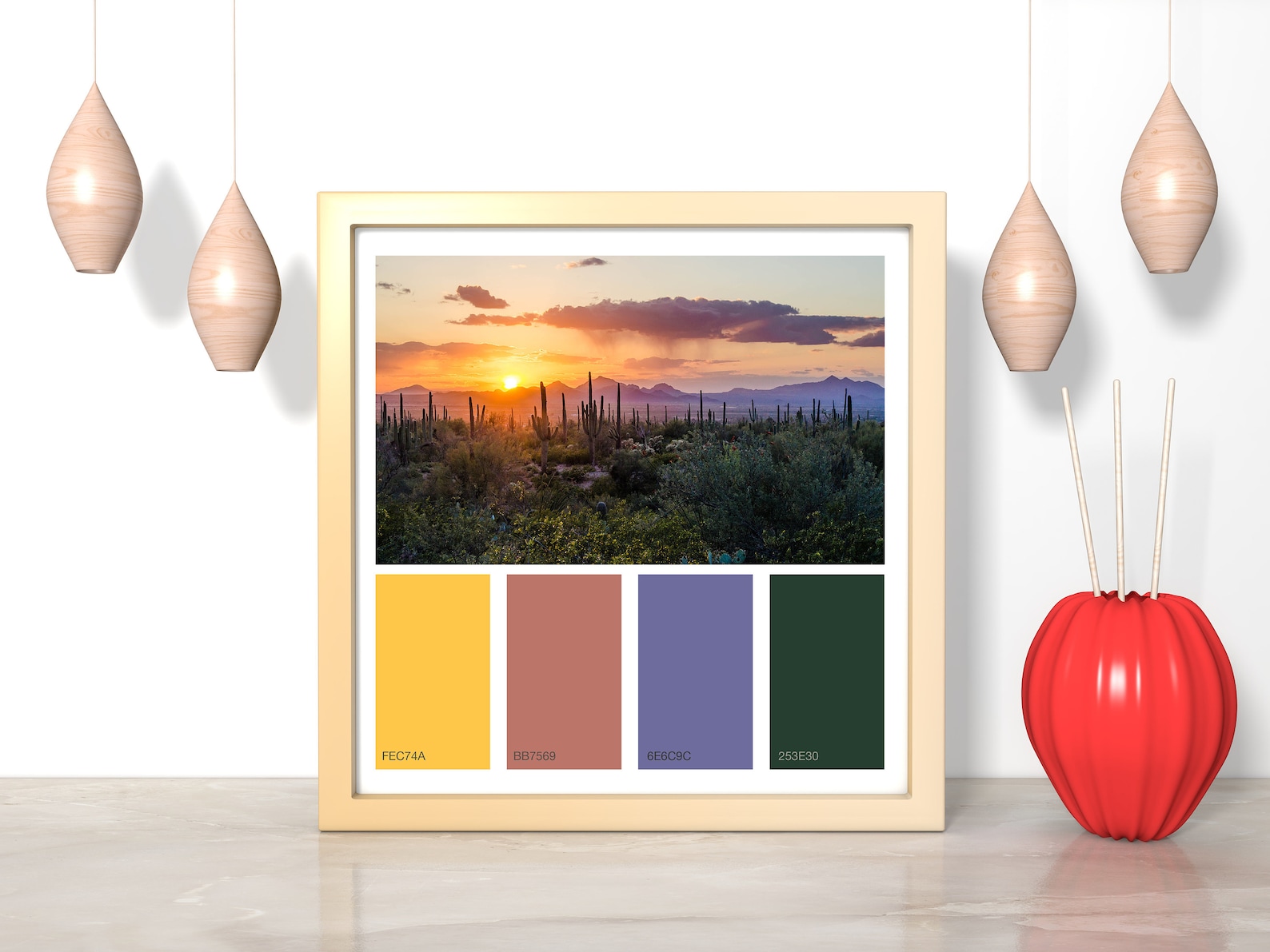 Desert Sunset Color Palette Photo Print Wall Art - Etsy