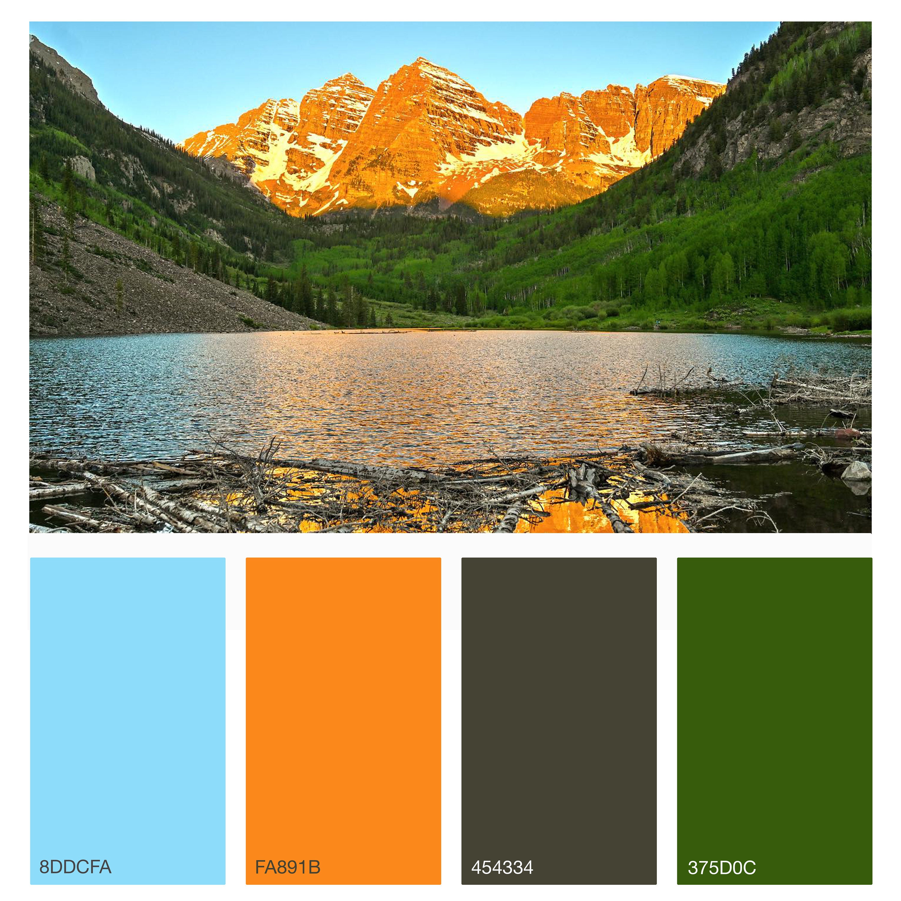 Mountain Sunrise Color Palette Photo Print Wall Art - Etsy