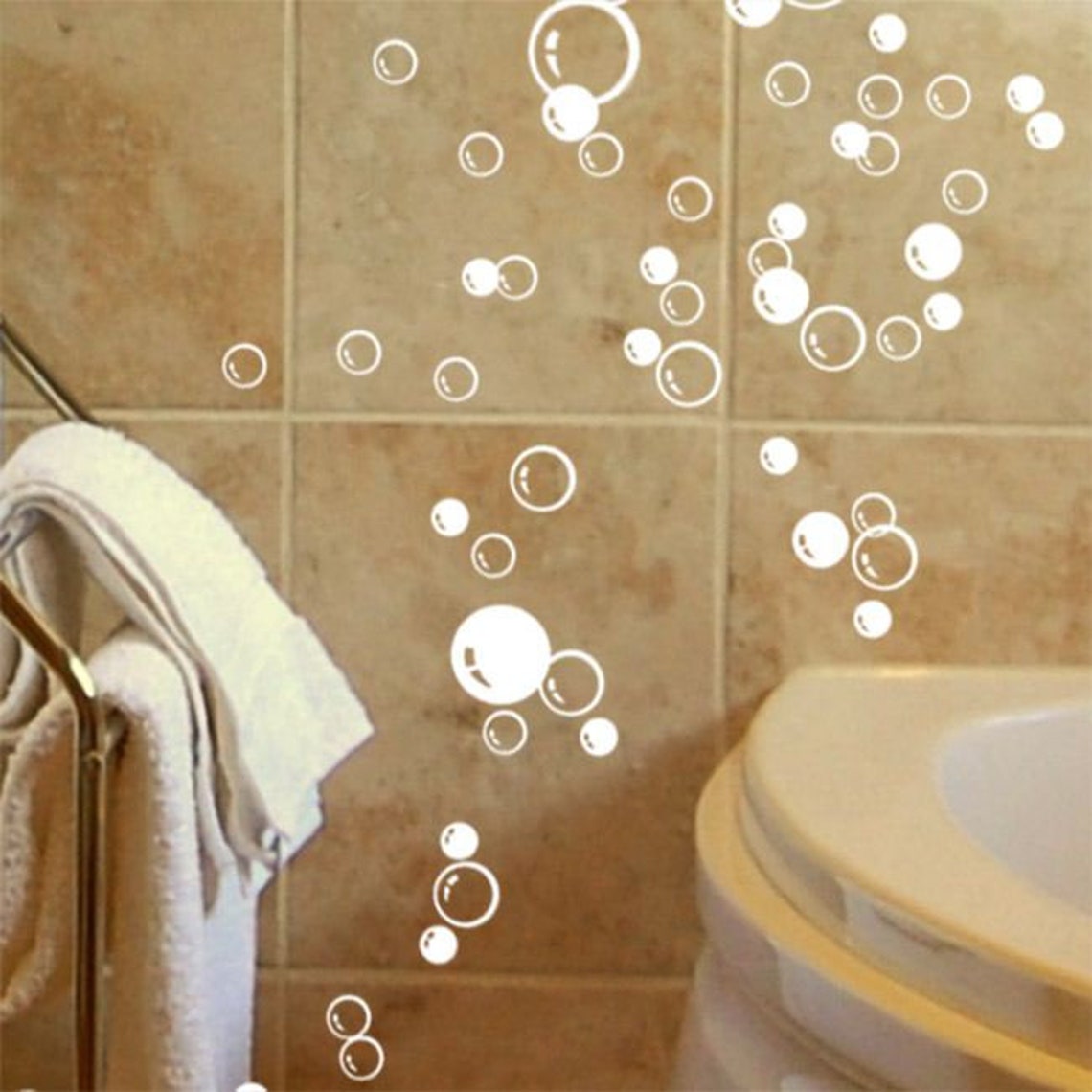 86 Floating Bubble Wall Paper Decal Bathroom Tile Window | Etsy