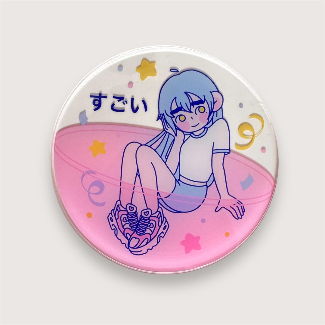 Gacha Girl Acrylic Transparent Coaster - Etsy