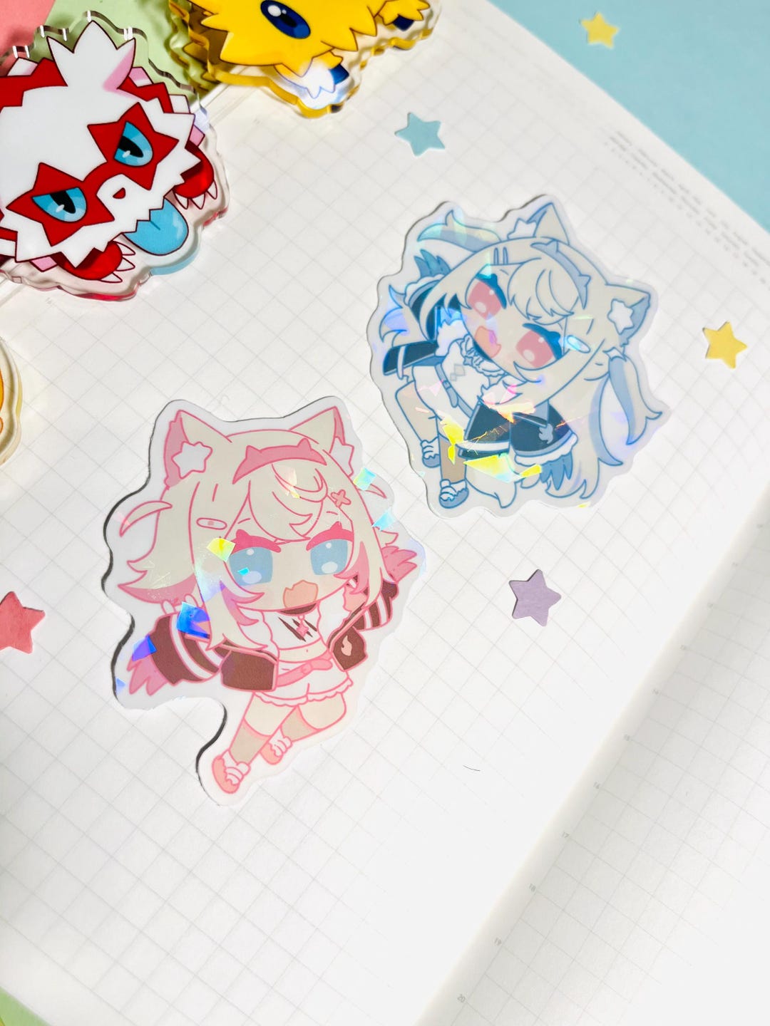 Fuwawa & Mococo Stickers - Etsy