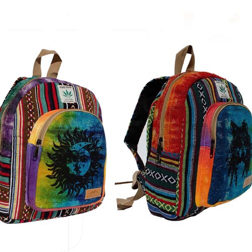 Tree of Life Small Hemp Backpack Small Hemp Purse Hippie - Etsy