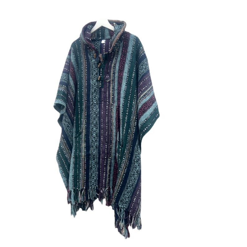 Himalayan Fashion - Mexican Poncho Men | 100% Cotton | One Size Poncho ...