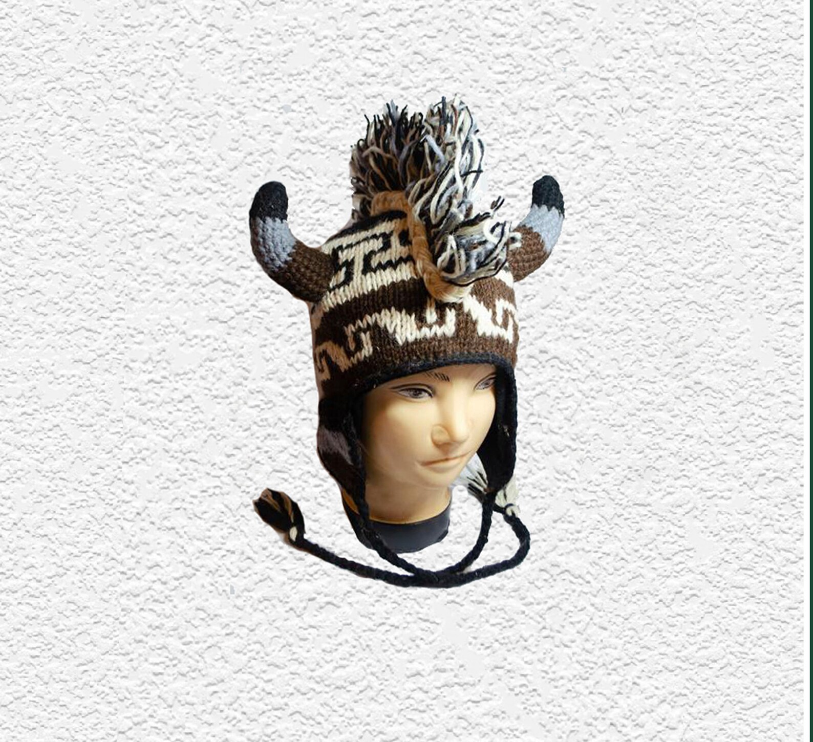 Handmade Horn Mohawk Hat One Size Bull Horn Mohawk Hat - Etsy