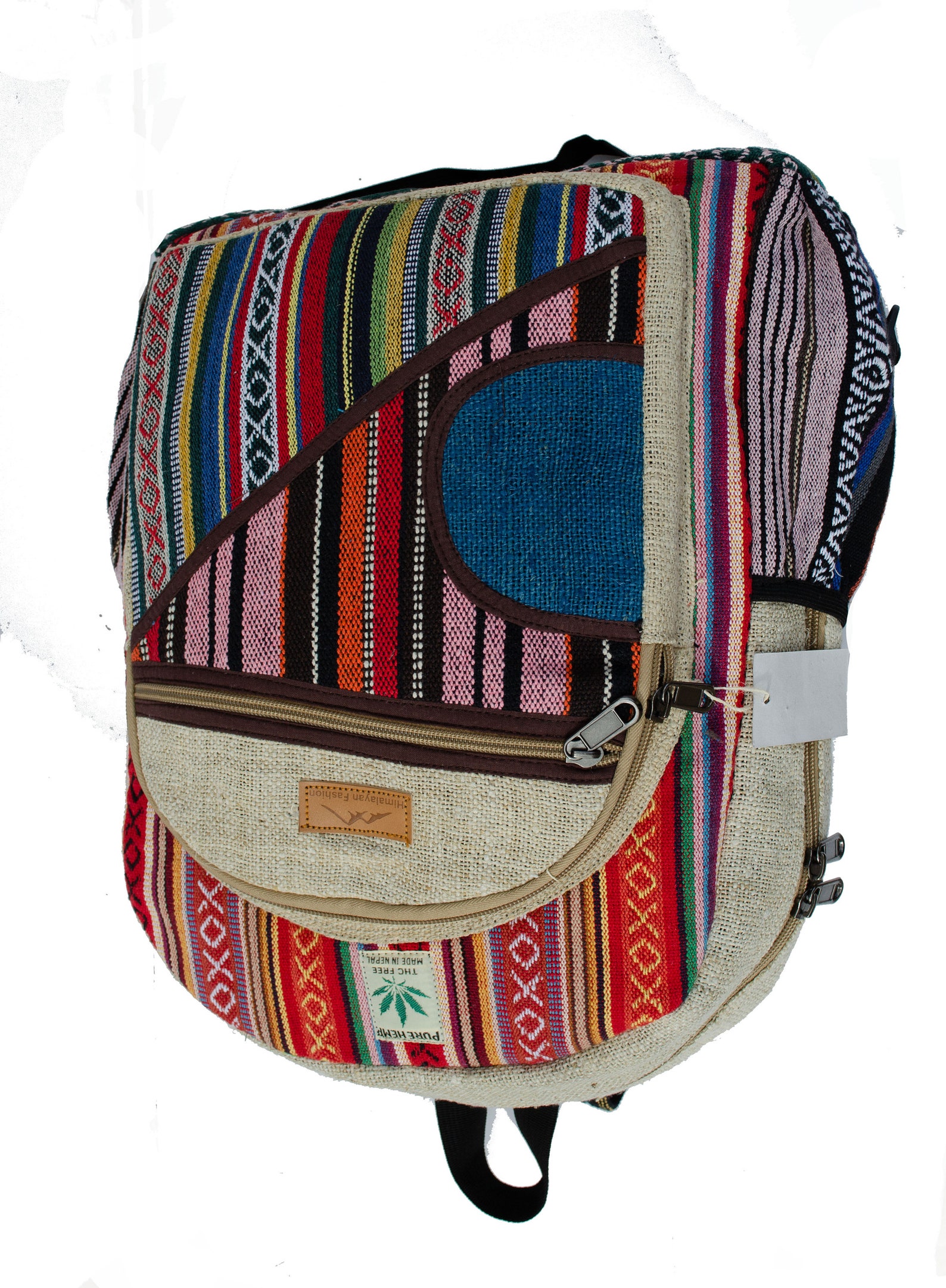 Large Pocket Hemp American Native Design Backpack | Etsy