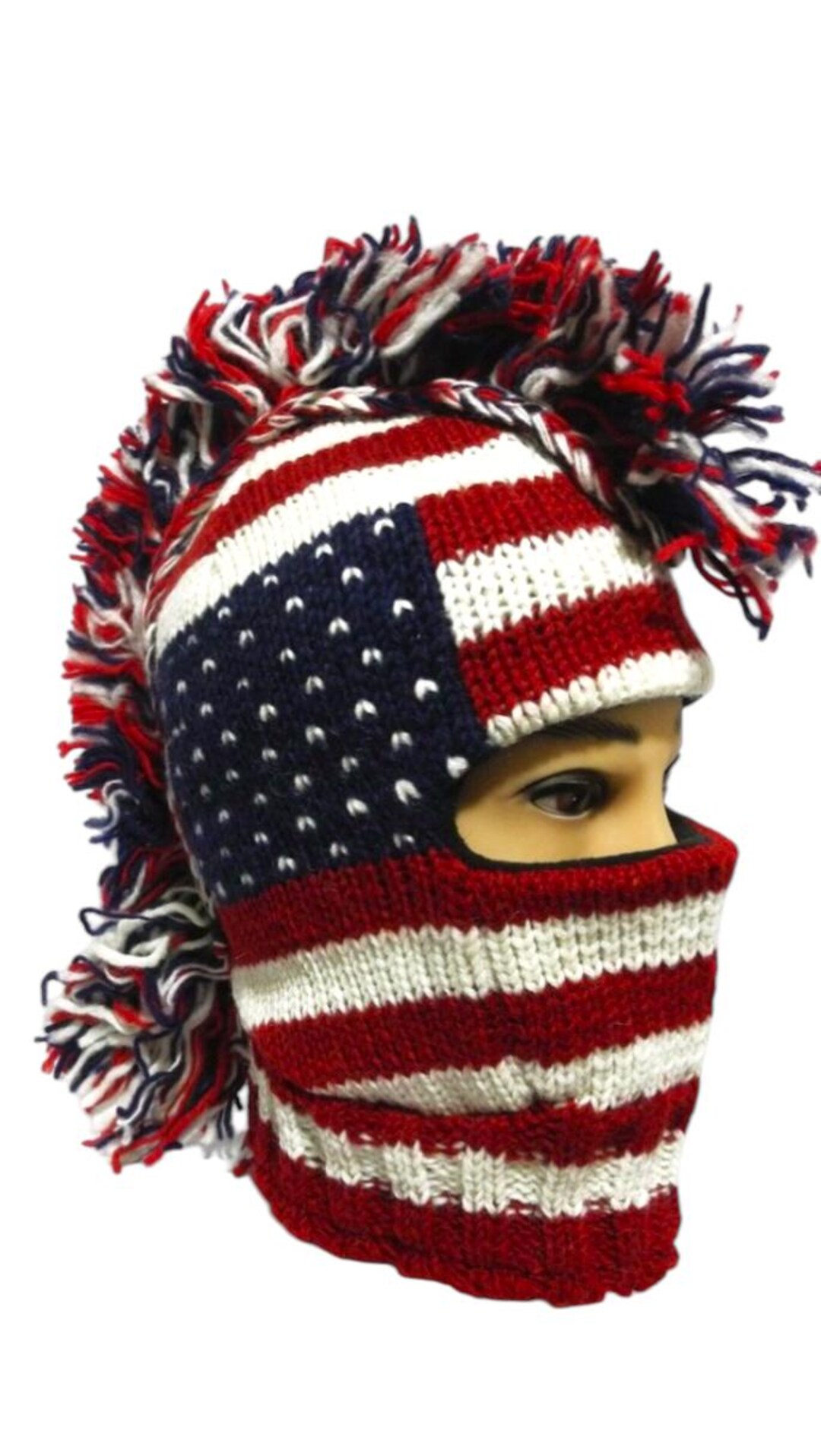 USA Ski Mask Mohawk Hat - Etsy