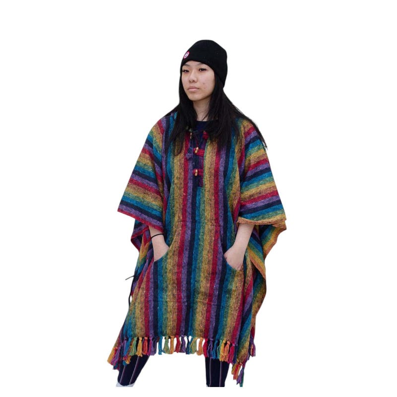 Poncho Mexico With Hood - Etsy