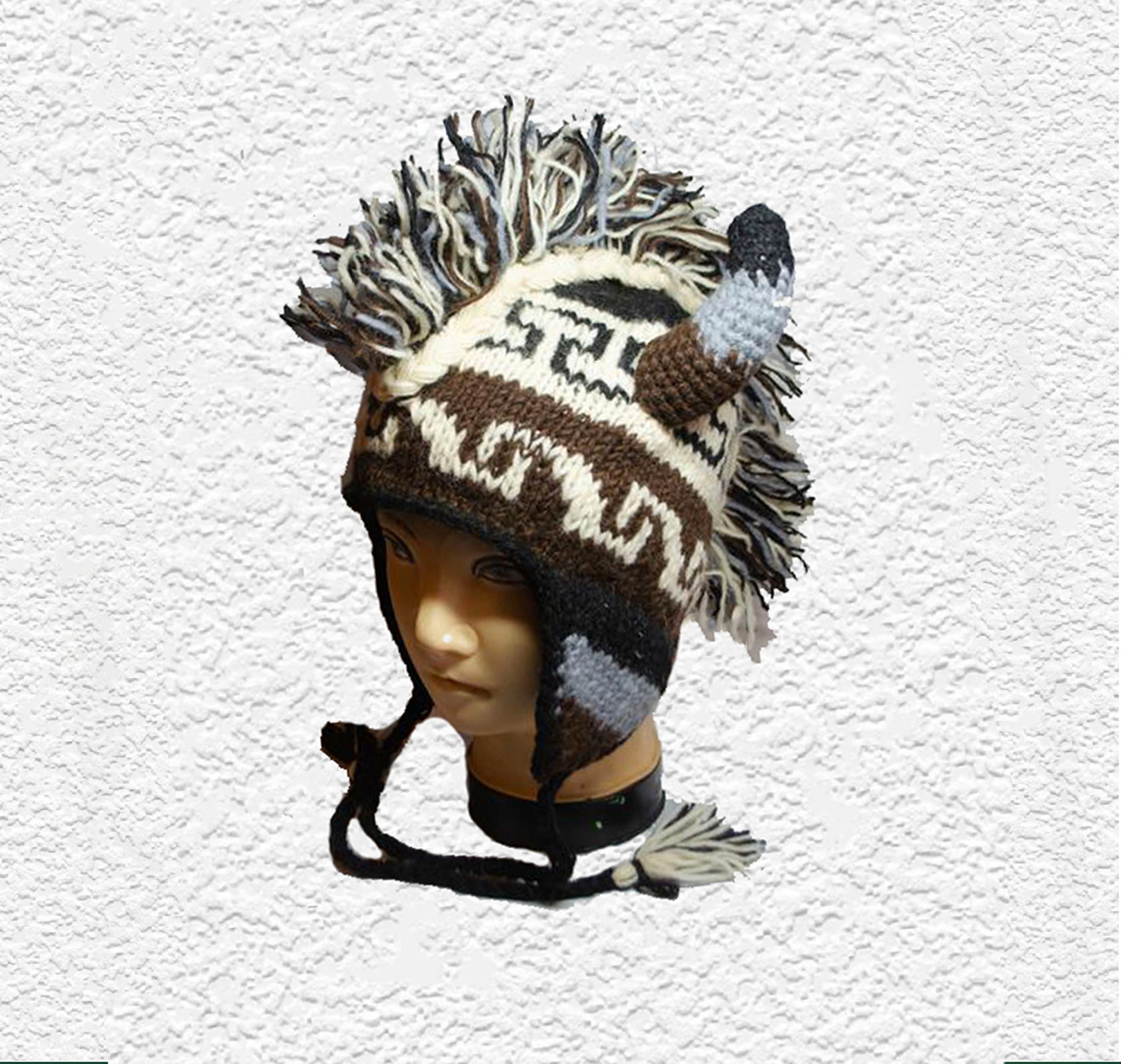 Handmade Horn Mohawk Hat One Size Bull Horn Mohawk Hat - Etsy