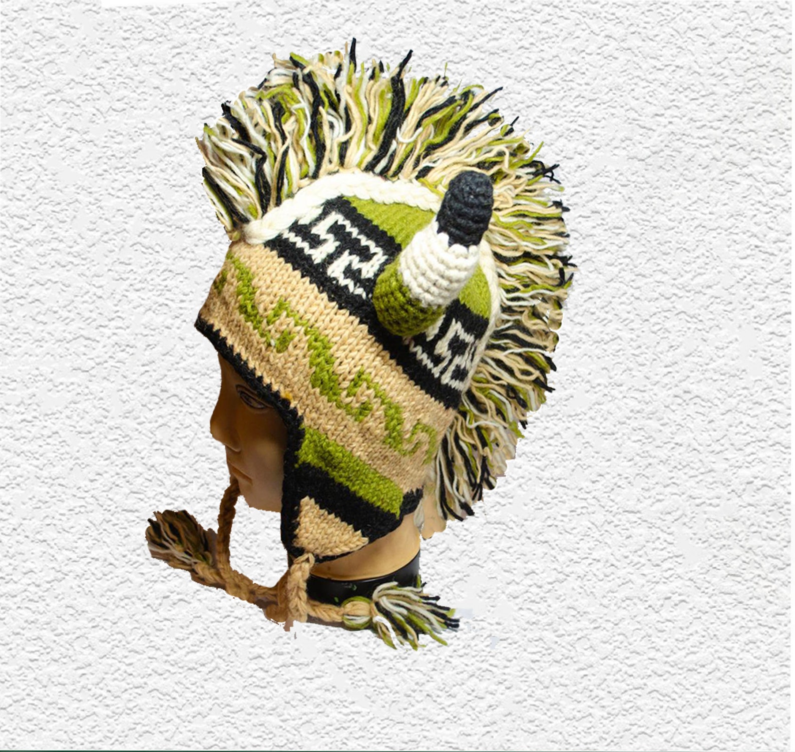 Handmade Horn Mohawk Hat One Size Bull Horn Mohawk Hat - Etsy