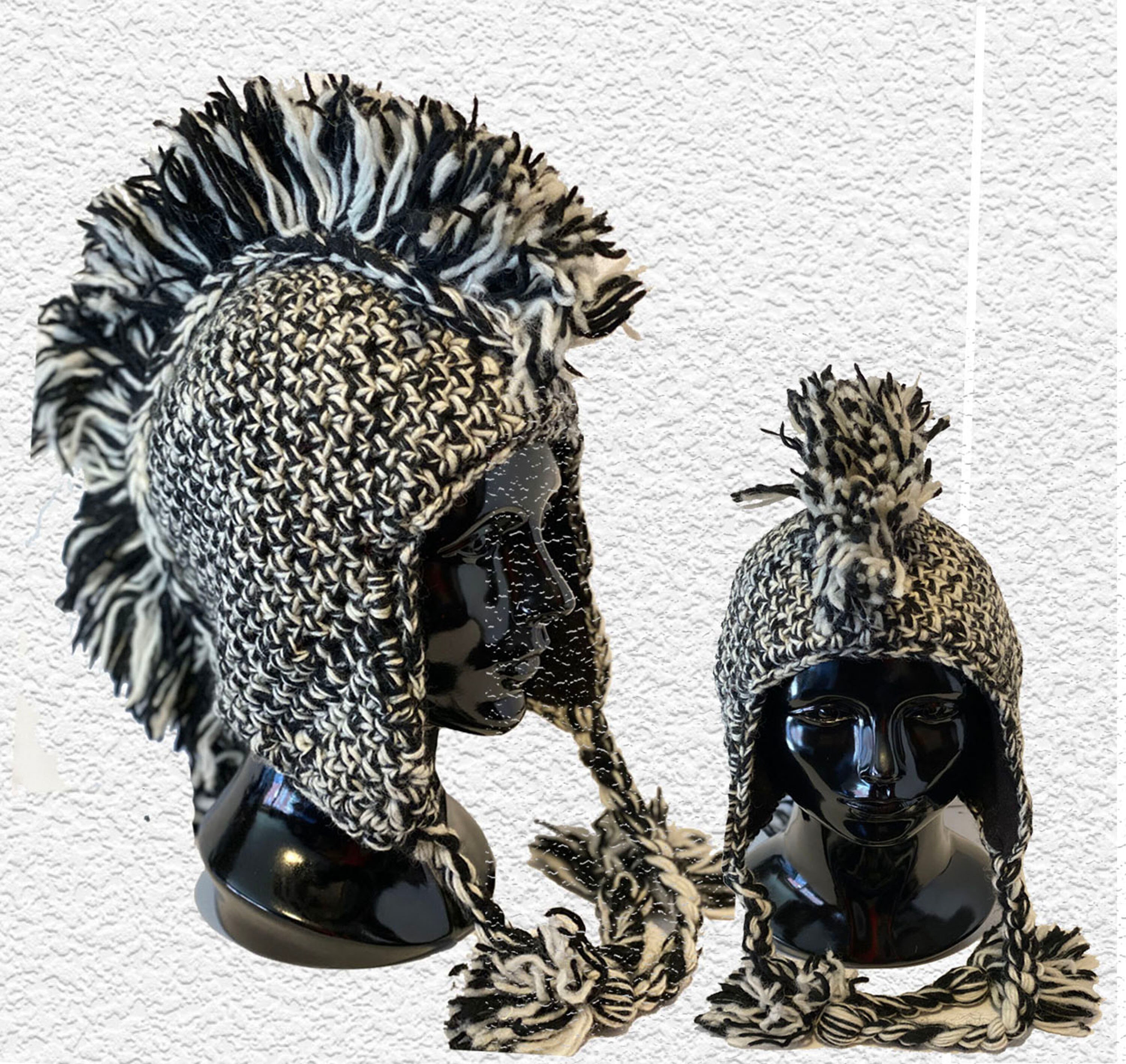 Handmade Gray Mohawk Hat One Size 100% Wool Handmade in | Etsy