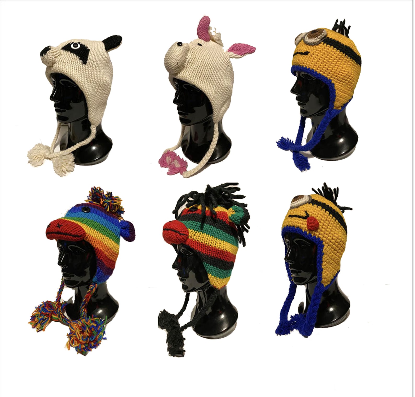 Kids Baby Handmade Wool Animal Hat Mixed Designs Handmade - Etsy