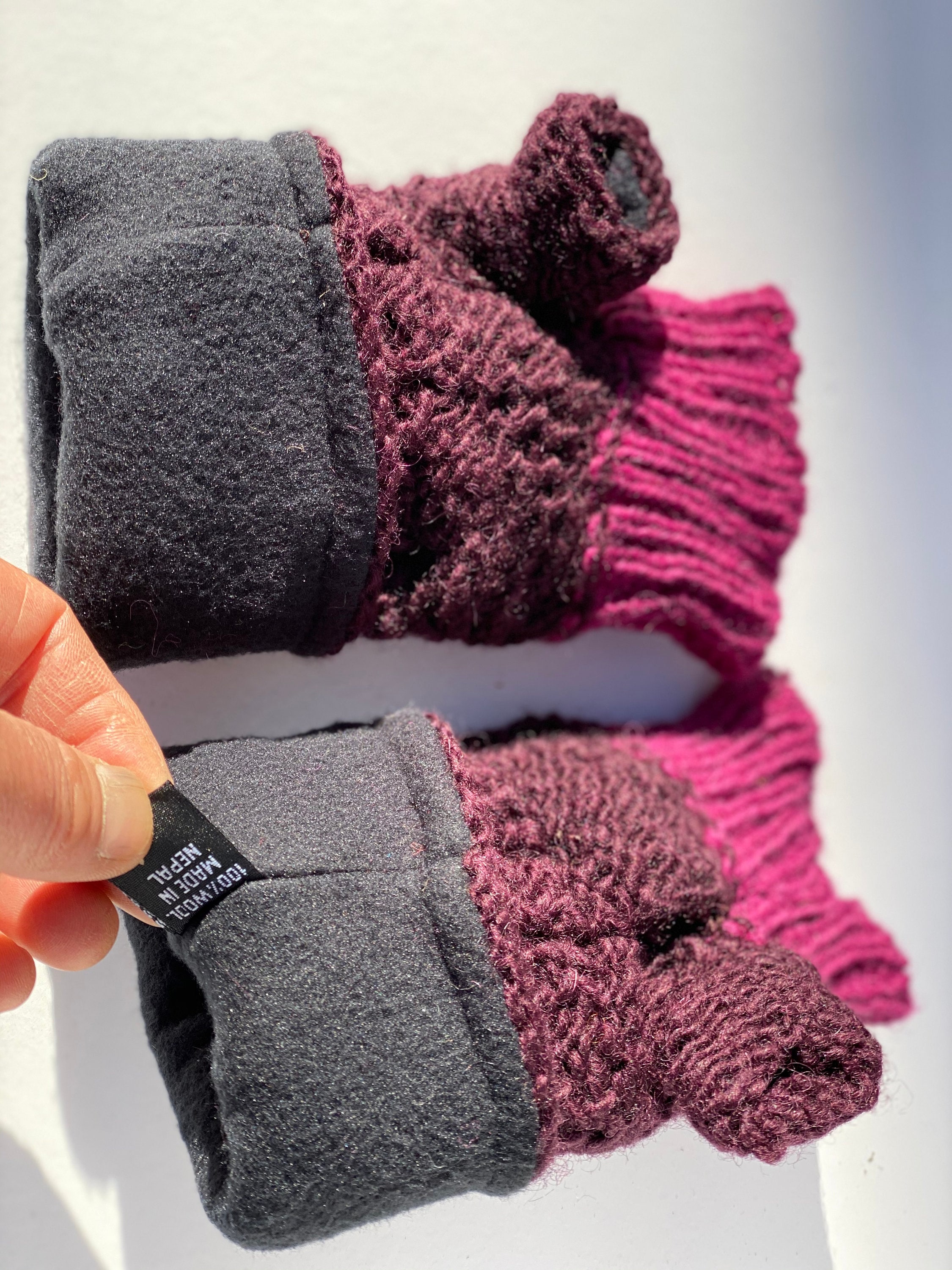 Handmade Multicolor Hand Knit Wool Hand Warmer With Thumb Hole - Etsy UK