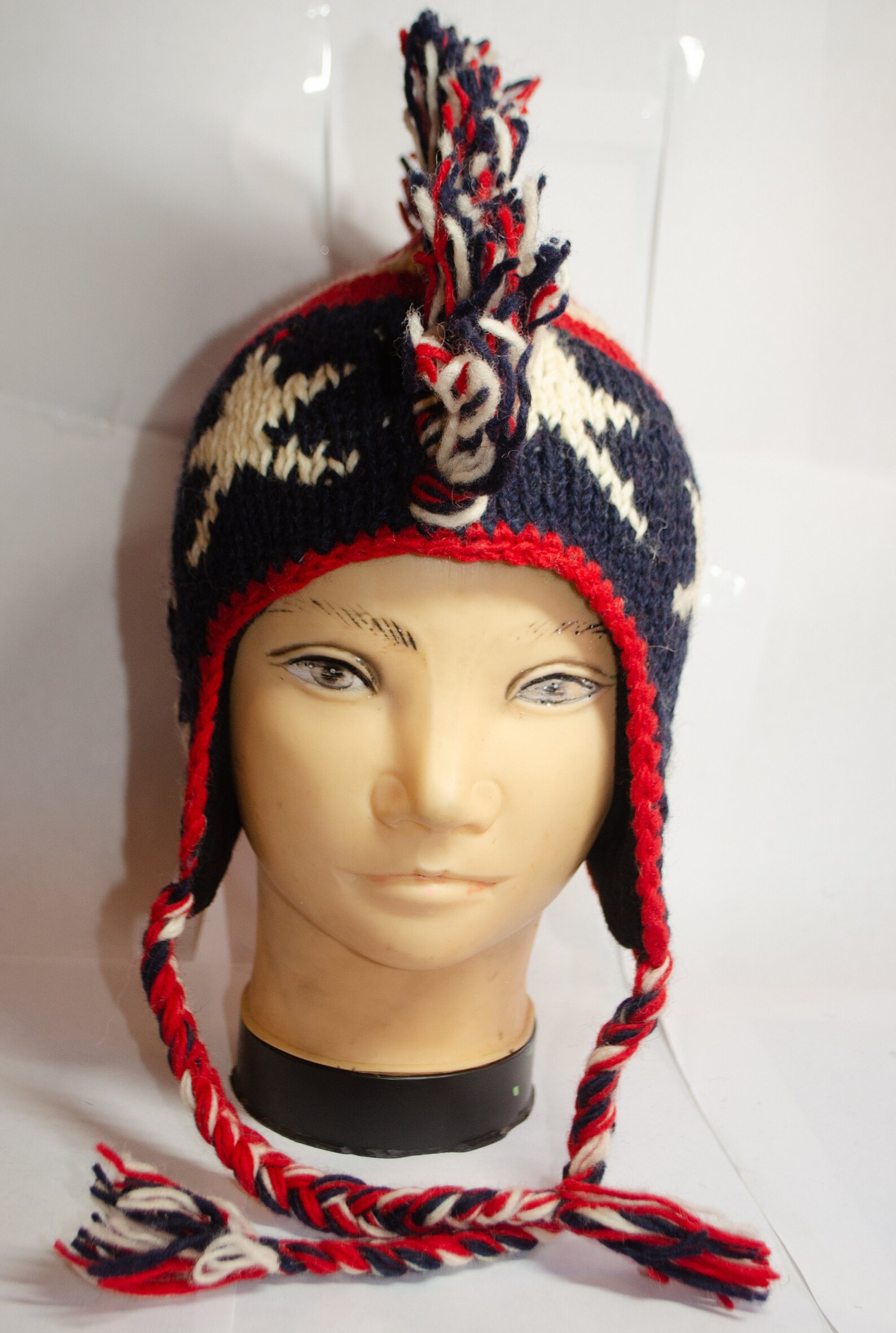 United States USA Mohawk Handmade Hat Star Design Mohawk Hat - Etsy