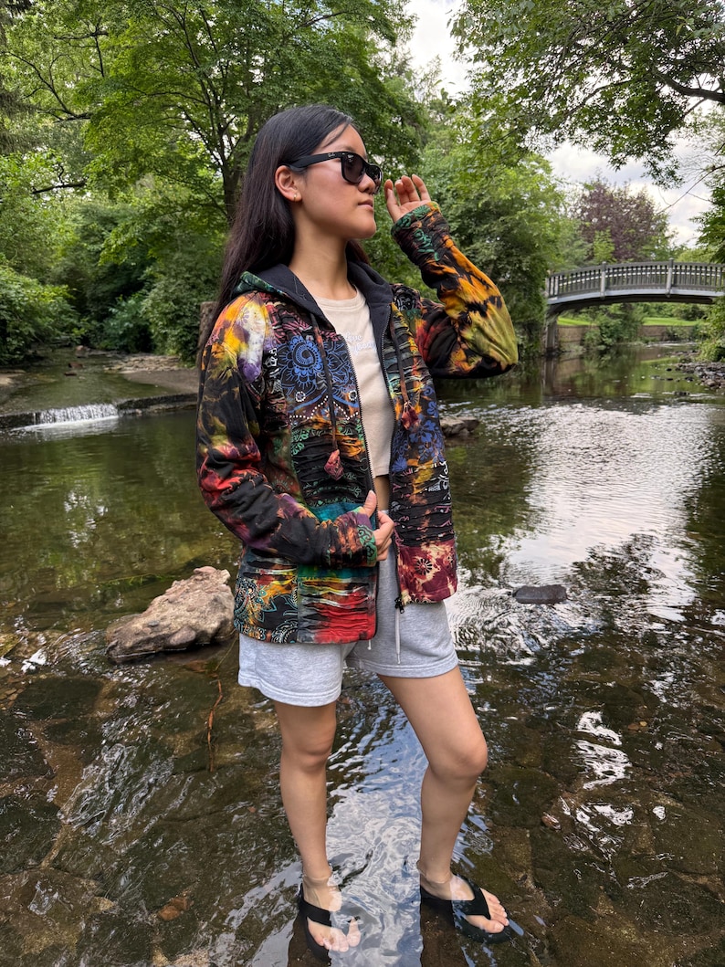Colorful Cotton Razor Cut Jacket: Unisex Nepali Handmade Outerwear - Etsy