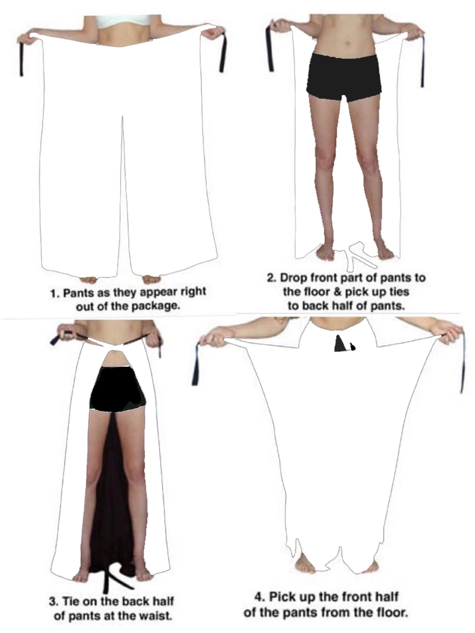 Handmade Harem Wrap Tie Pants | Waist Tie | Open Leg | 100% Cotton ...