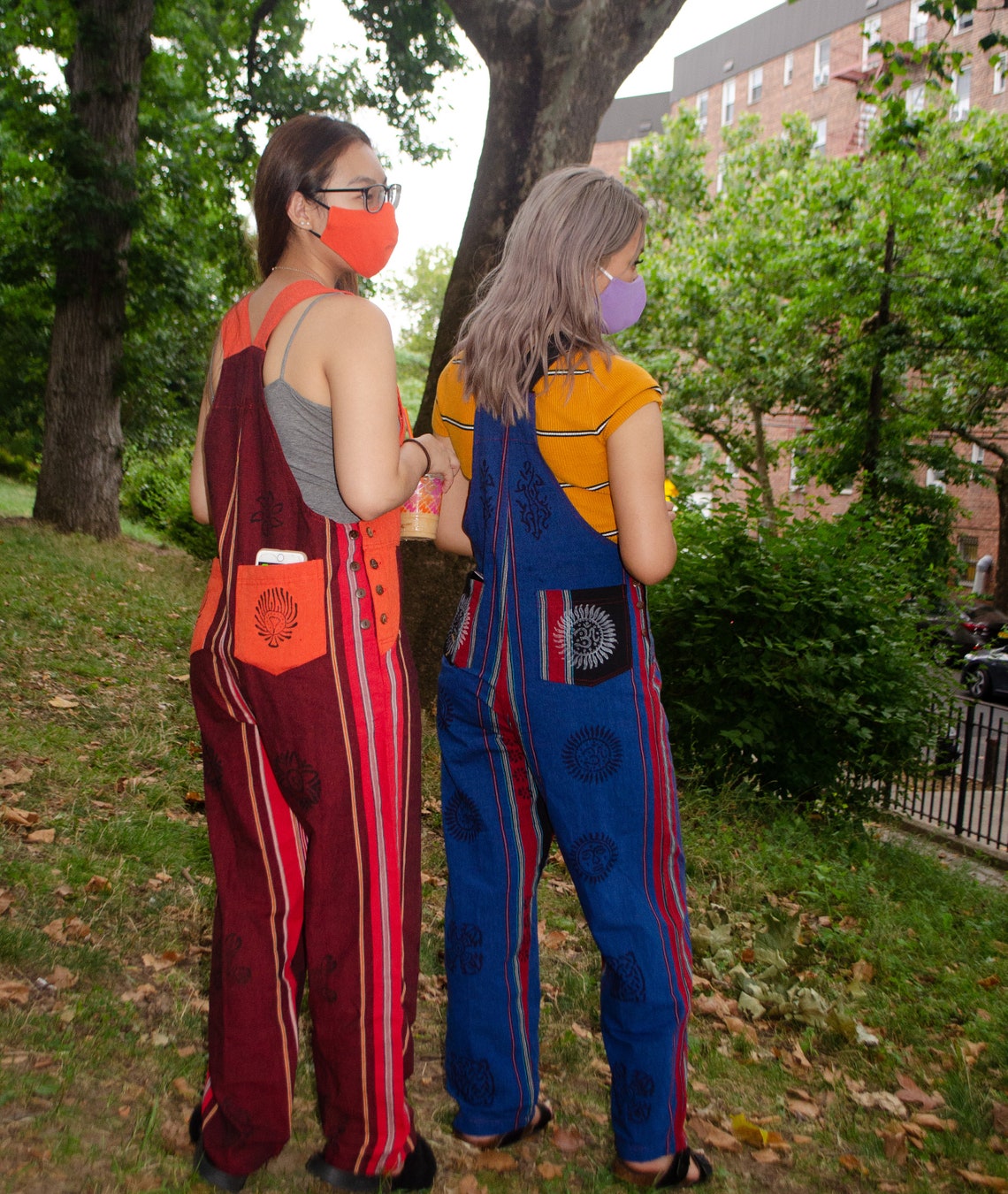 Handmade Cotton Nepal Overalls Straight Leg - Dungaree Overalls With ...