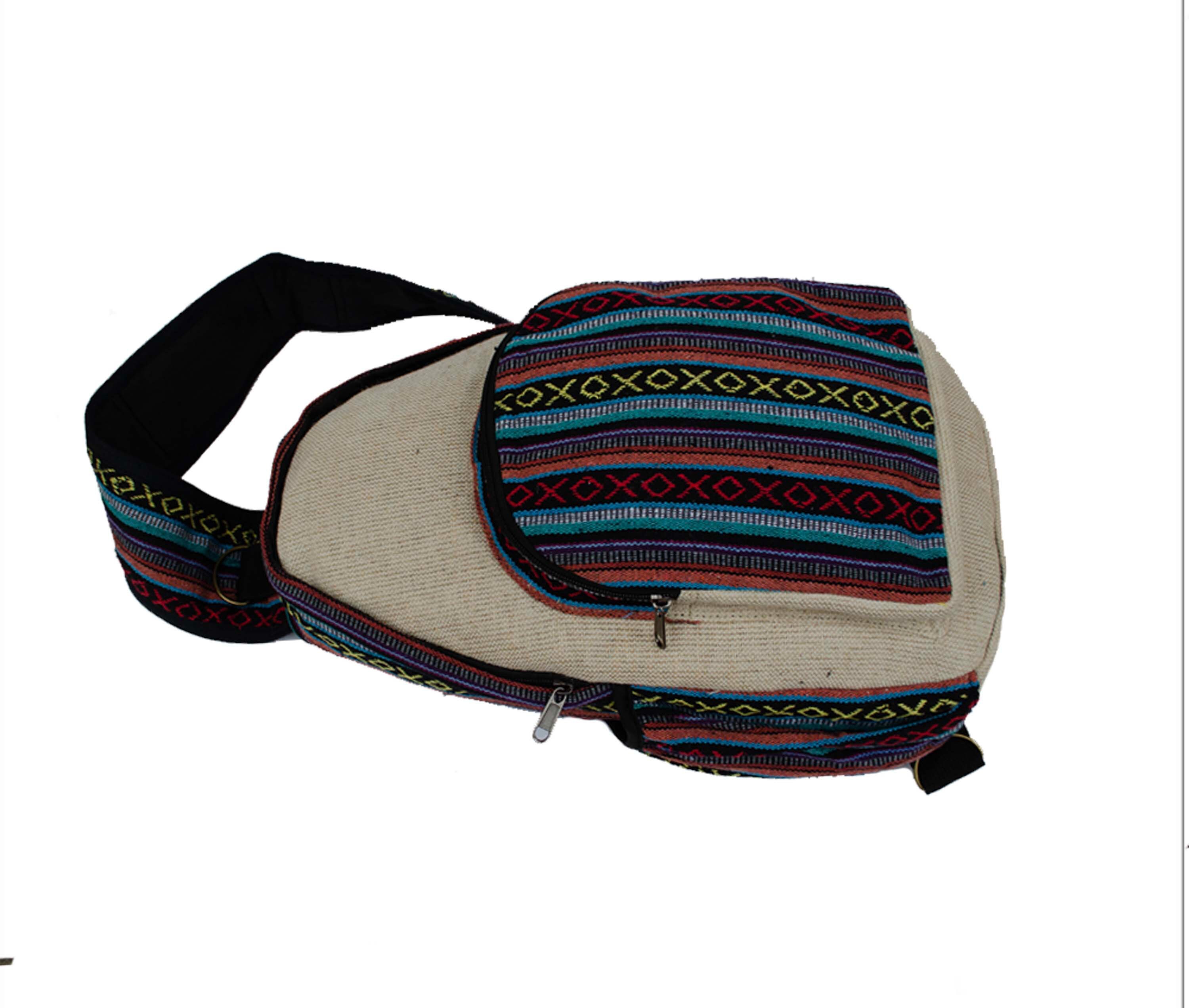 Handmade Mini Cotton Shoulder Sling Bohemian Backpack With Aztec Tribal ...