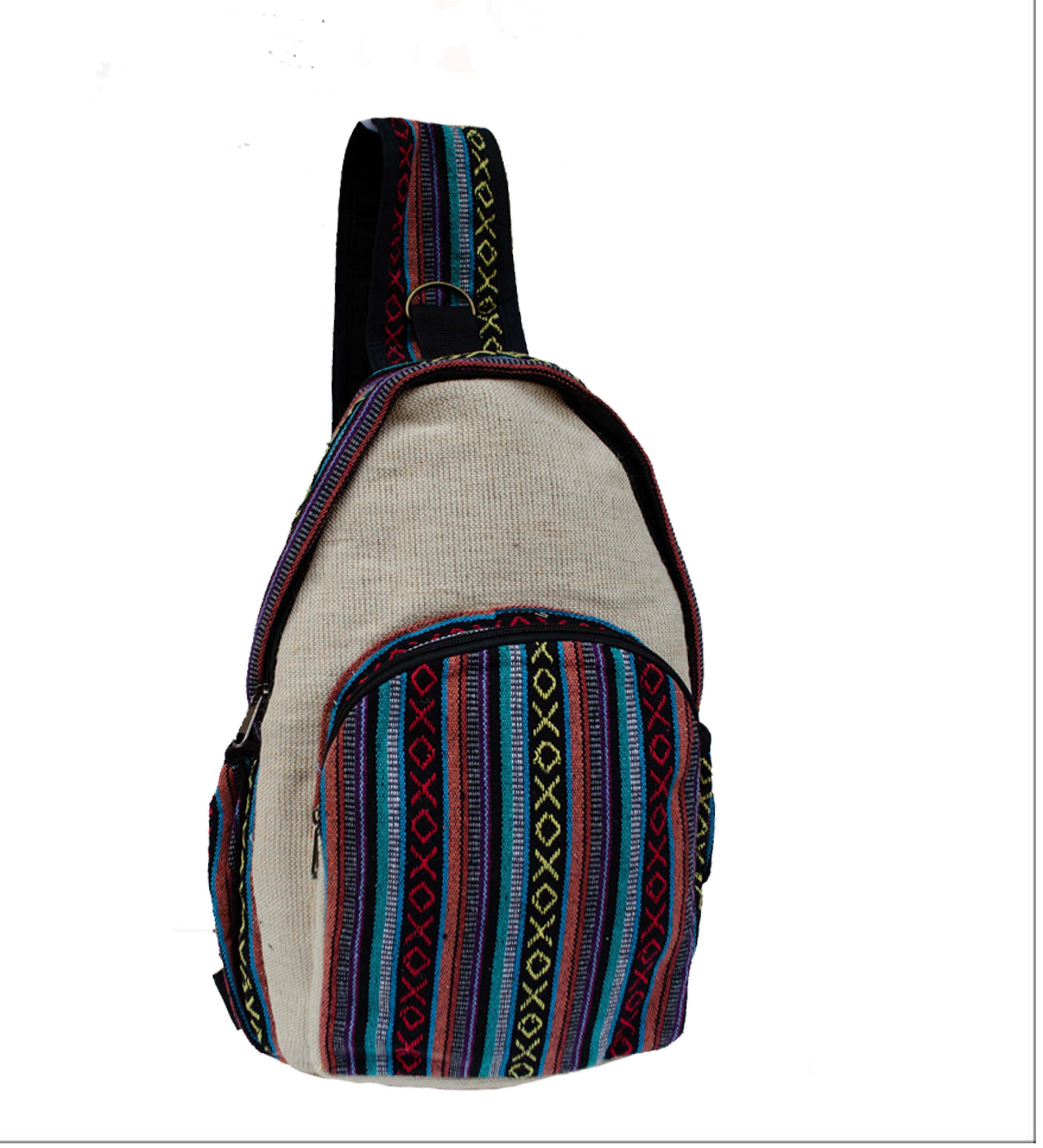 Handmade Mini Cotton Shoulder Sling Bohemian Backpack With Aztec Tribal ...
