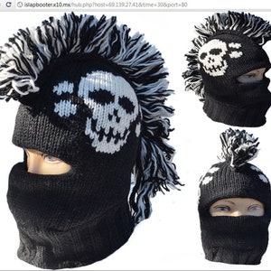 Handmade Black Skull Mohawk Handmade - Etsy
