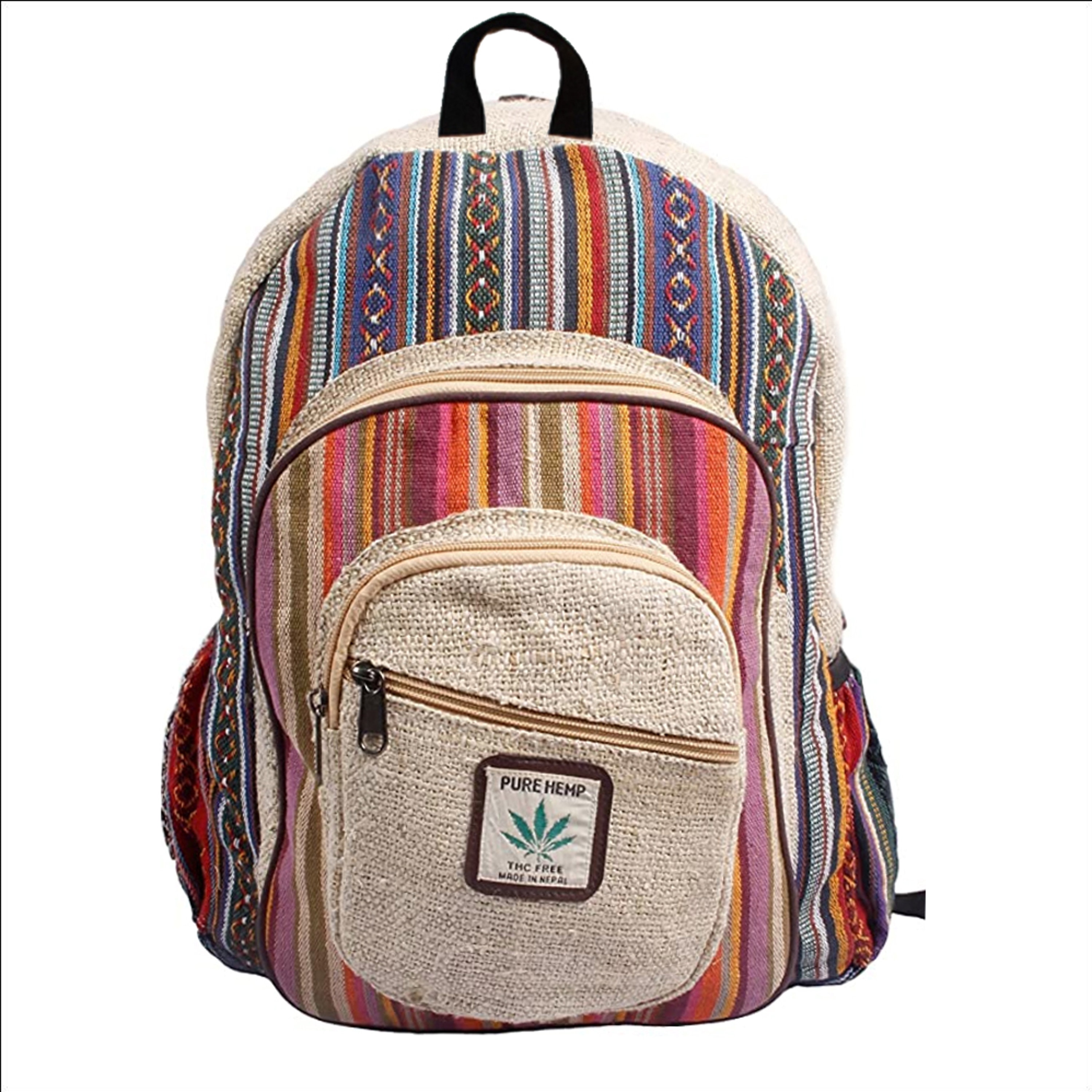Large Double Pocket Hemp American Native Design Backpack - Etsy