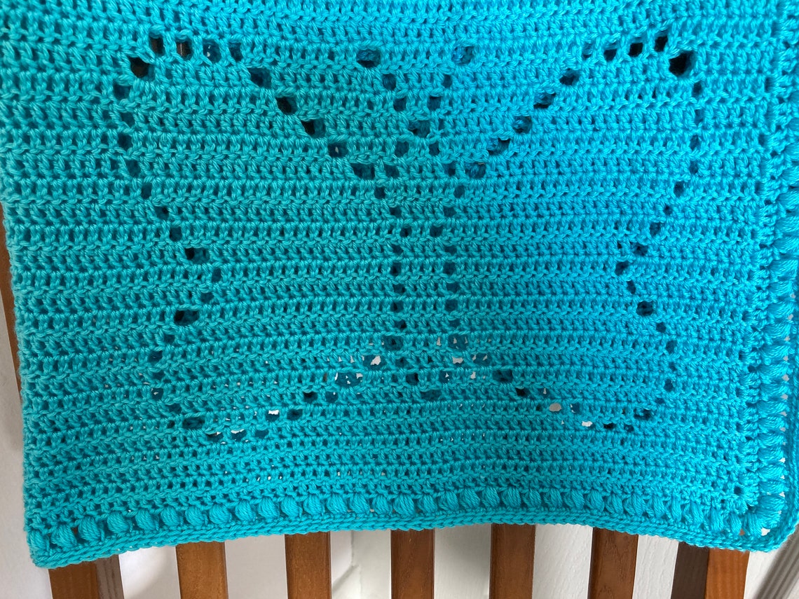 Butterfly Filet Crochet Pattern Blanket Afghan Baby - Etsy