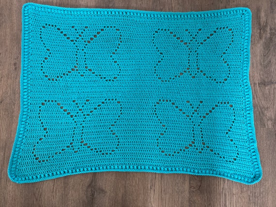 Butterfly Filet Crochet Pattern Blanket Afghan Baby - Etsy