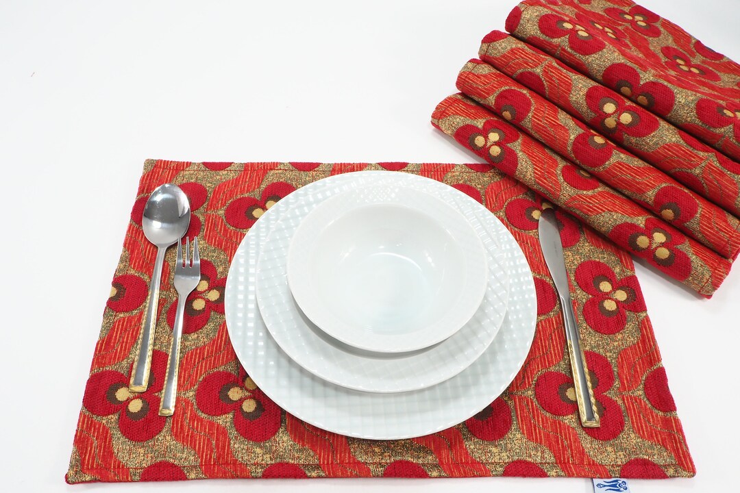 Turkish Red Place Mats, Place Mats 12x18, Table Decor, Table Decoration ...