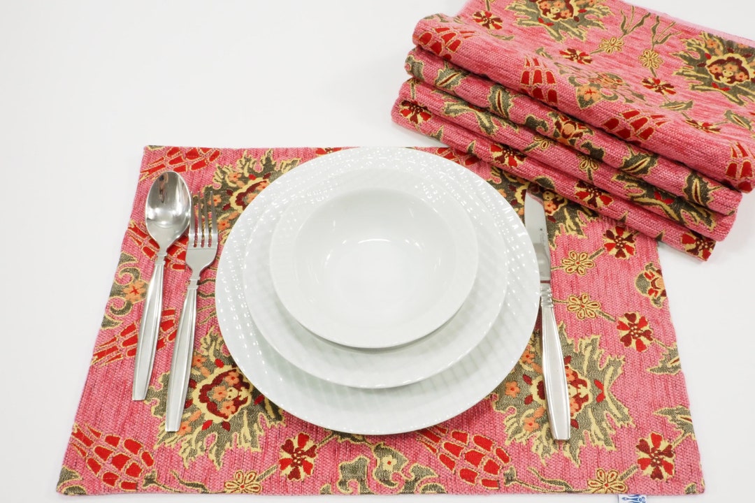 Turkish Pale Pink Place Mats, Place Mats 12x18, Table Decor, Table ...