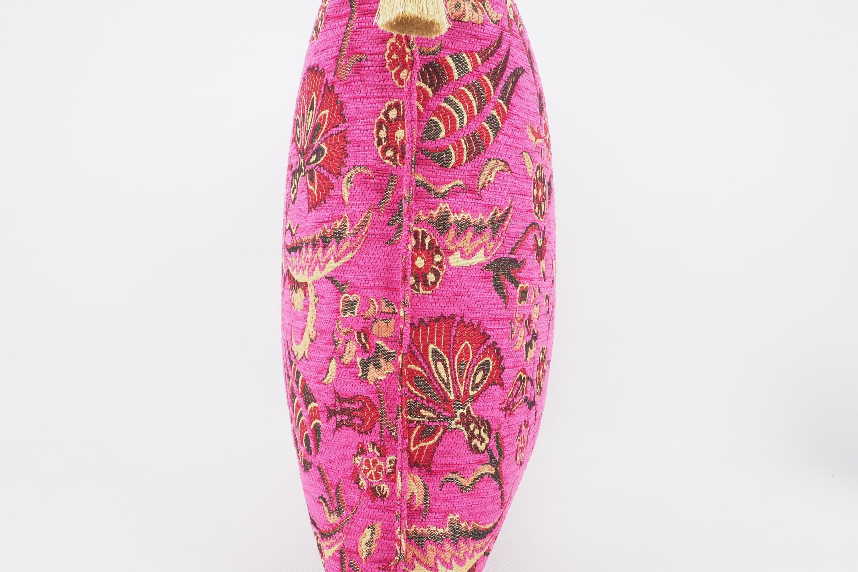 Fabric Pillow 20x20, Fabric Pillow, Mazenda Pink Carnation Pattern ...