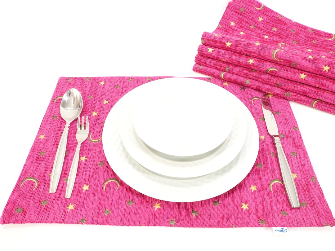 Turkish Mazenda Pink Place Mats, Place Mats 12x18, Table Decor, Table ...